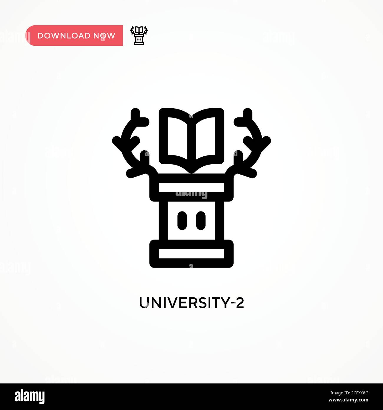 University-2 Simple vector icon. Modern, simple flat vector ...