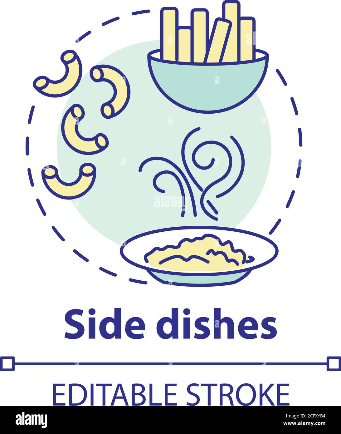 Side dishes concept icon Stock Vector Image & Art - Alamy