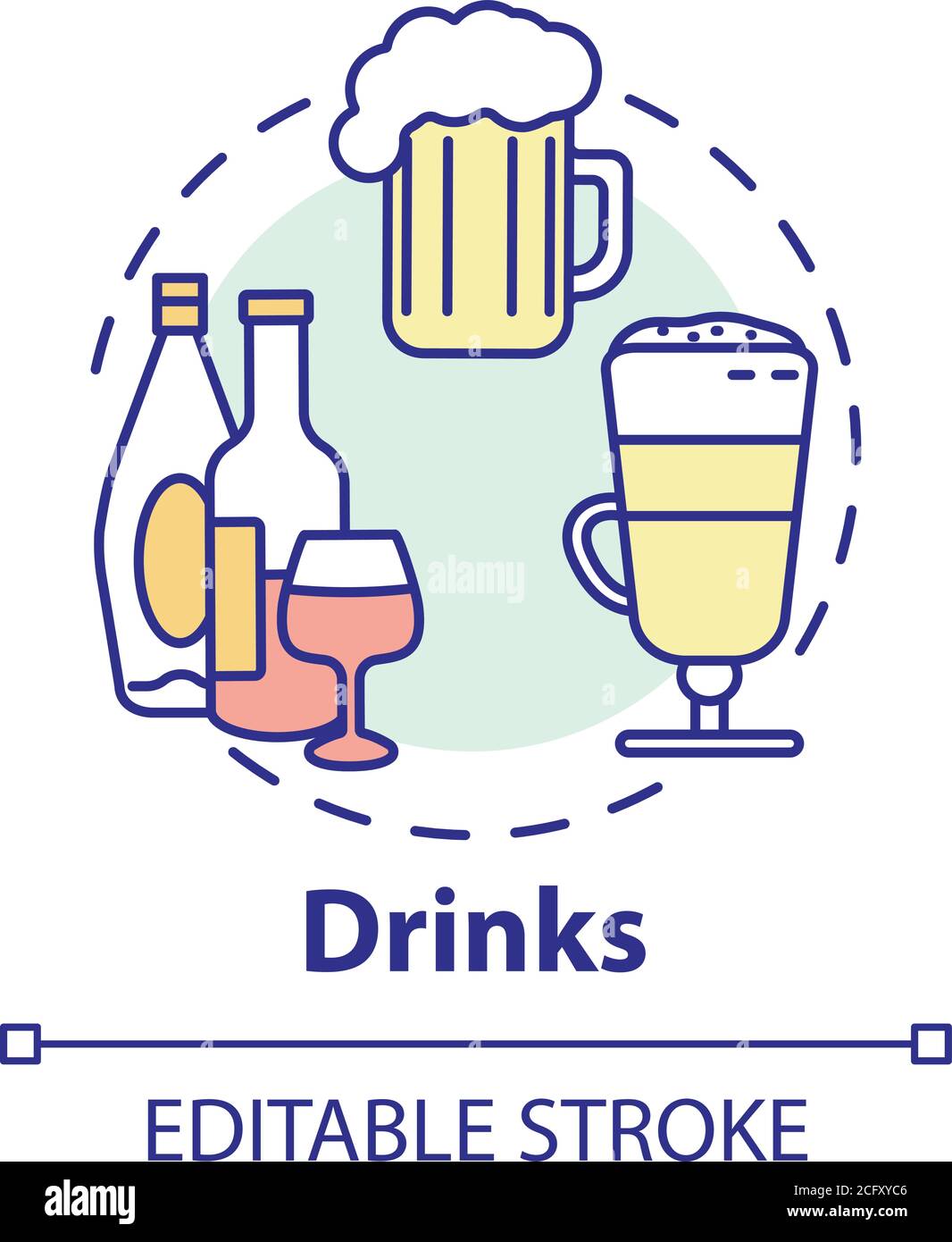 Drinks concept icon Stock Vector Image & Art - Alamy