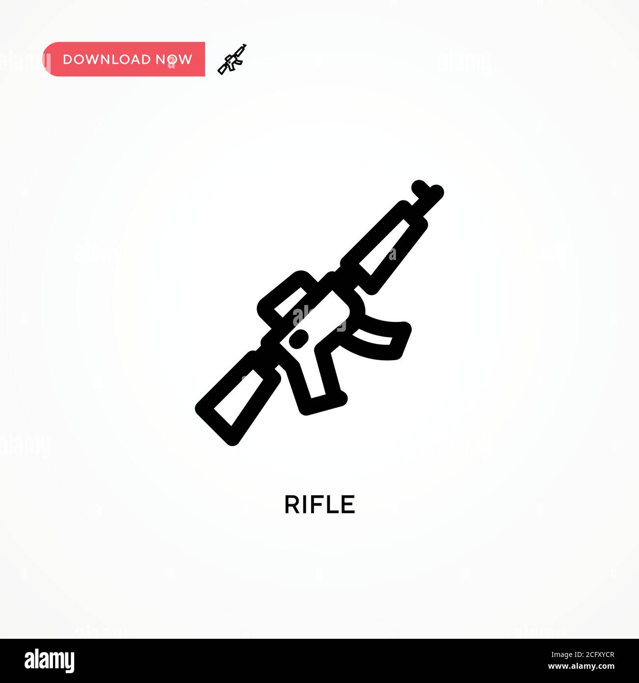Rifle Simple vector icon. Modern, simple flat vector illustration for ...