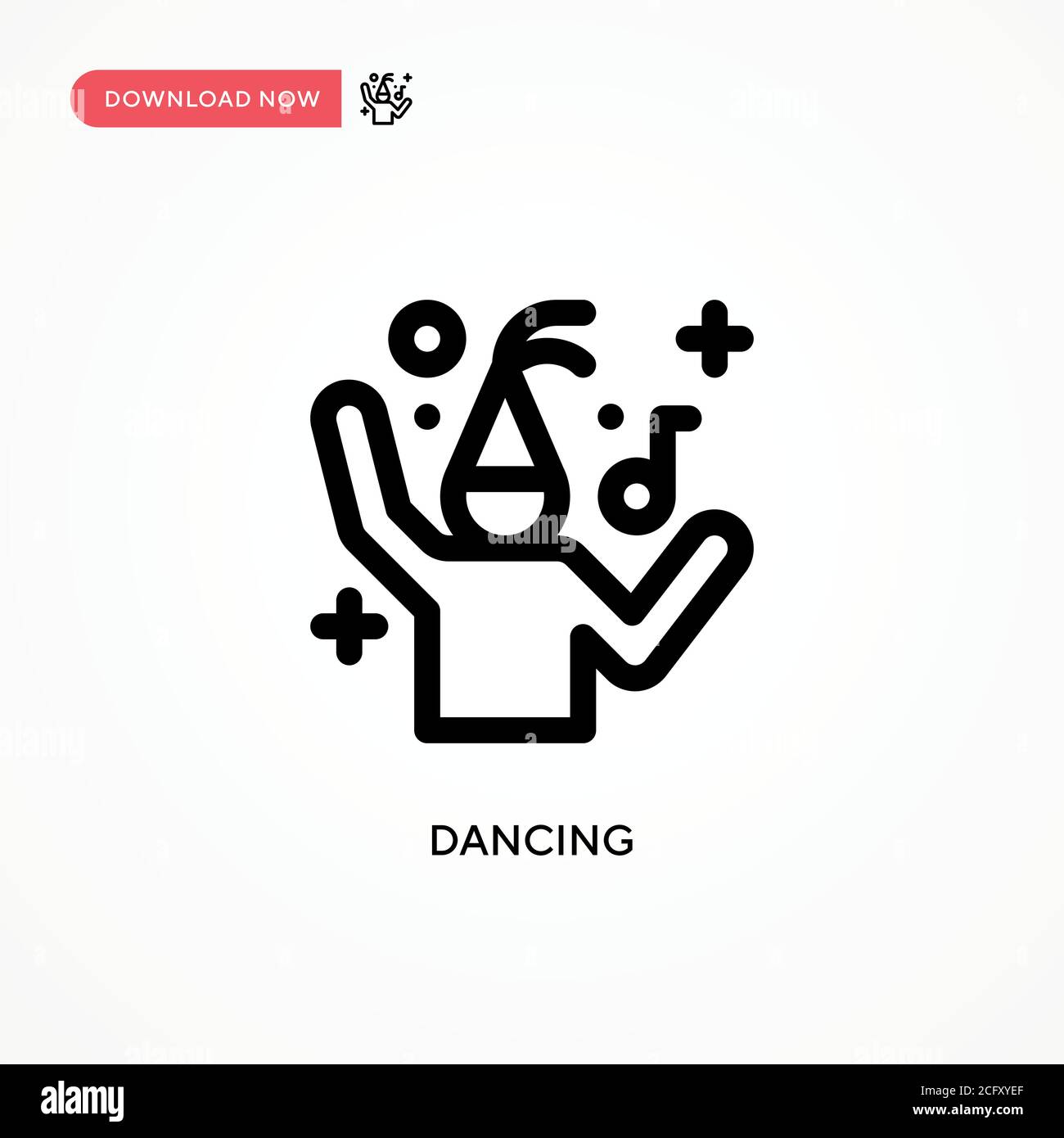 Dancing Simple vector icon. Modern, simple flat vector illustration for ...
