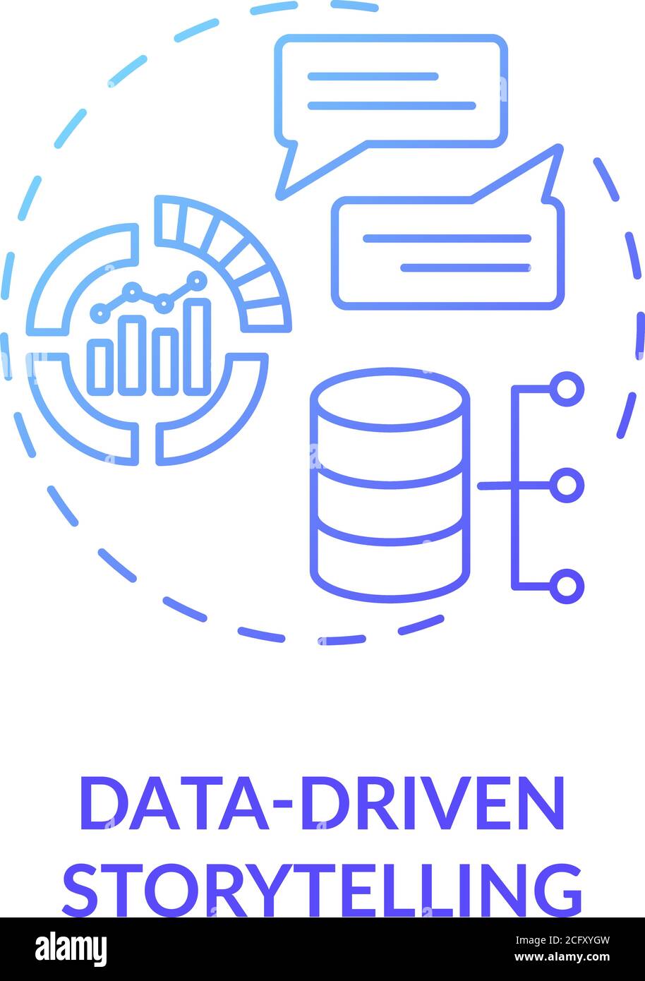 Data-driven storytelling concept icon Stock Vector Image & Art - Alamy