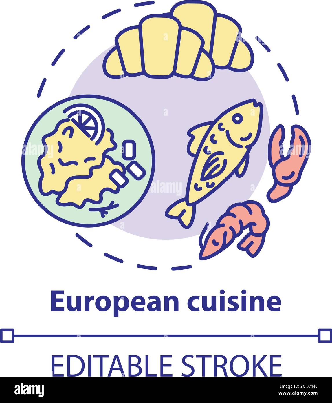 European cuisine concept icon Stock Vector Image & Art - Alamy