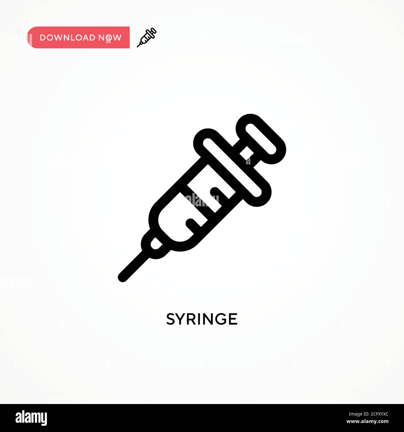 Syringe Simple vector icon. Modern, simple flat vector illustration for ...
