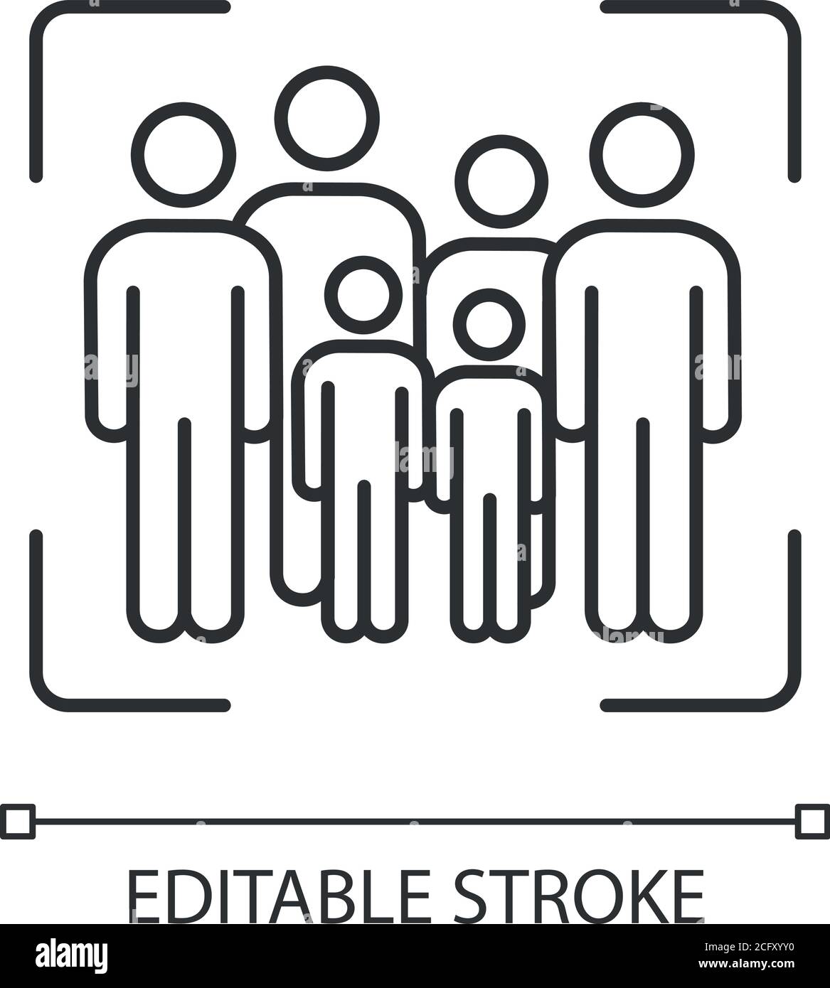 Crowd scene linear icon Stock Vector Image & Art - Alamy