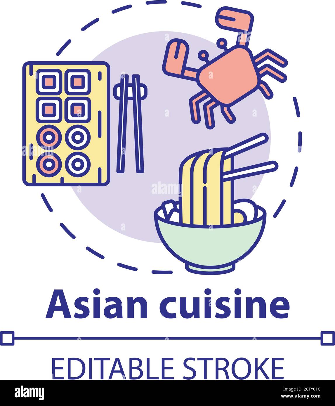Asian cuisine concept icon Stock Vector Image & Art - Alamy