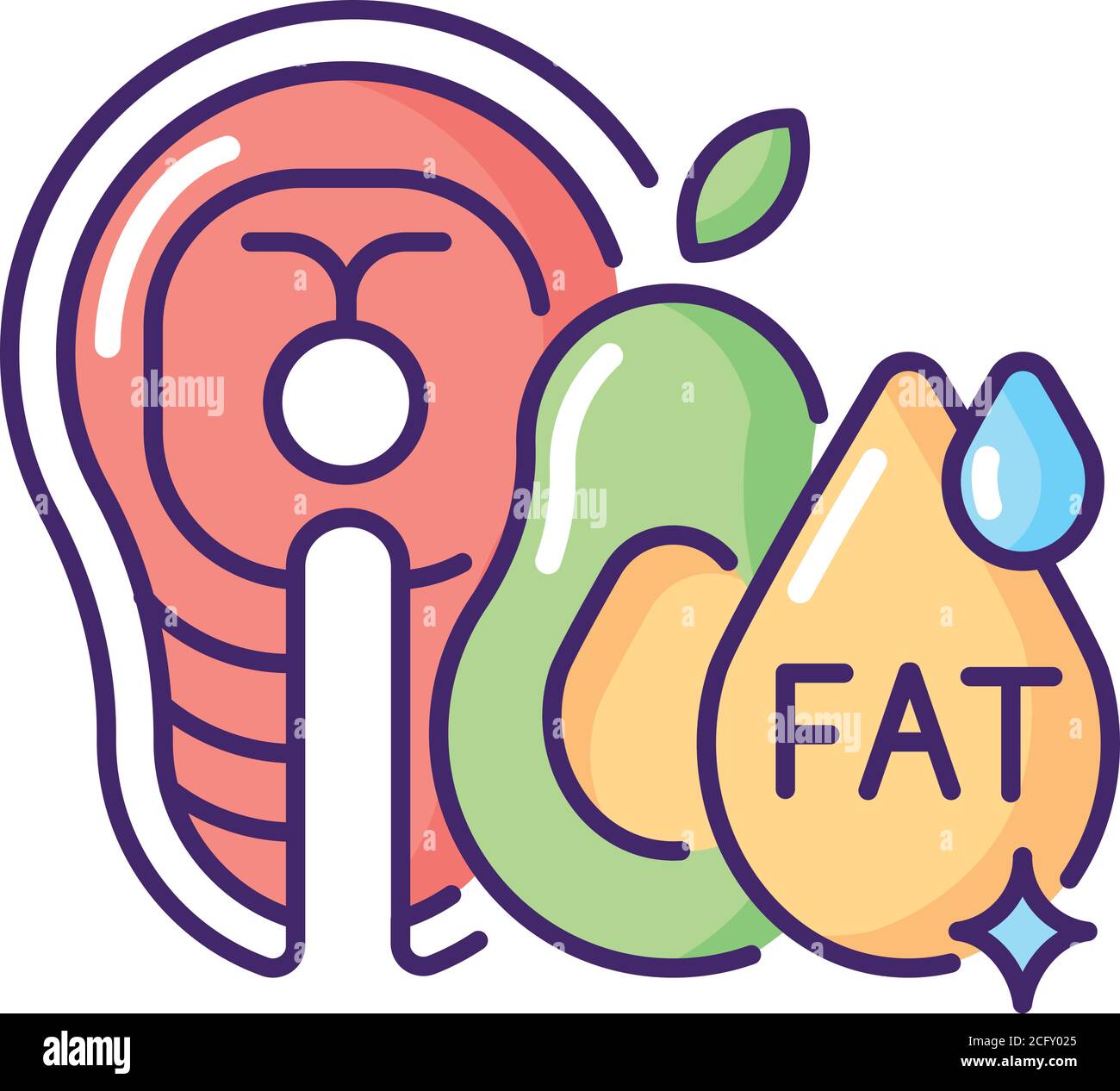 Fats RGB color icon Stock Vector Image & Art - Alamy