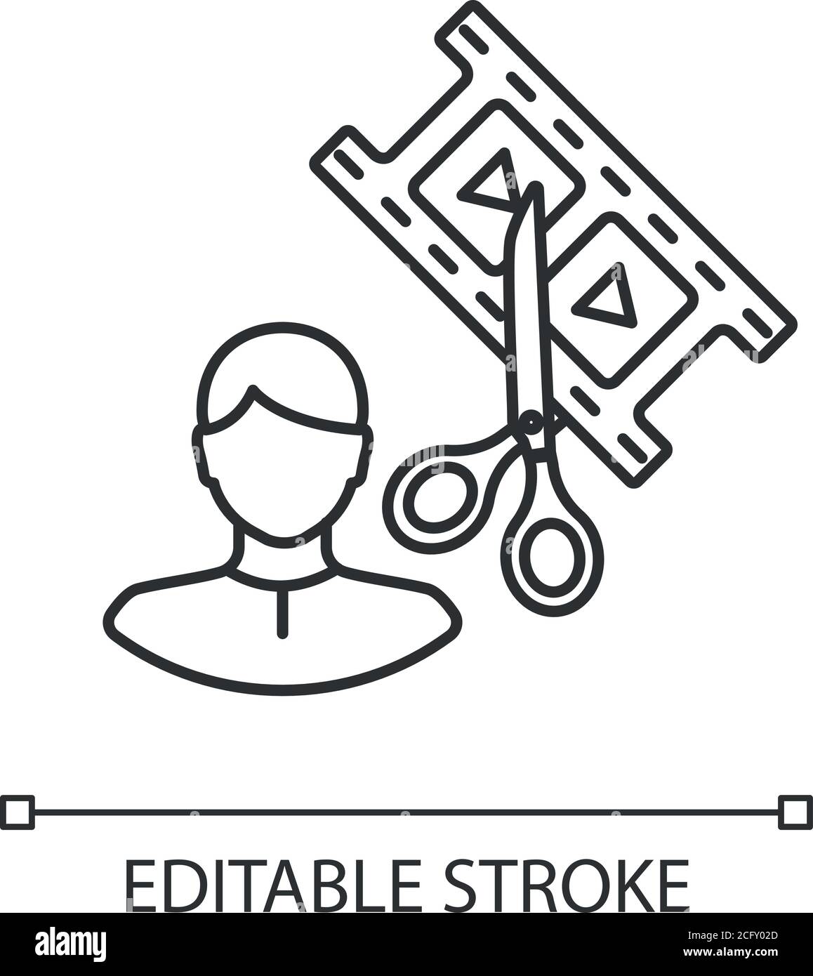 Film editor linear icon Stock Vector Image & Art - Alamy