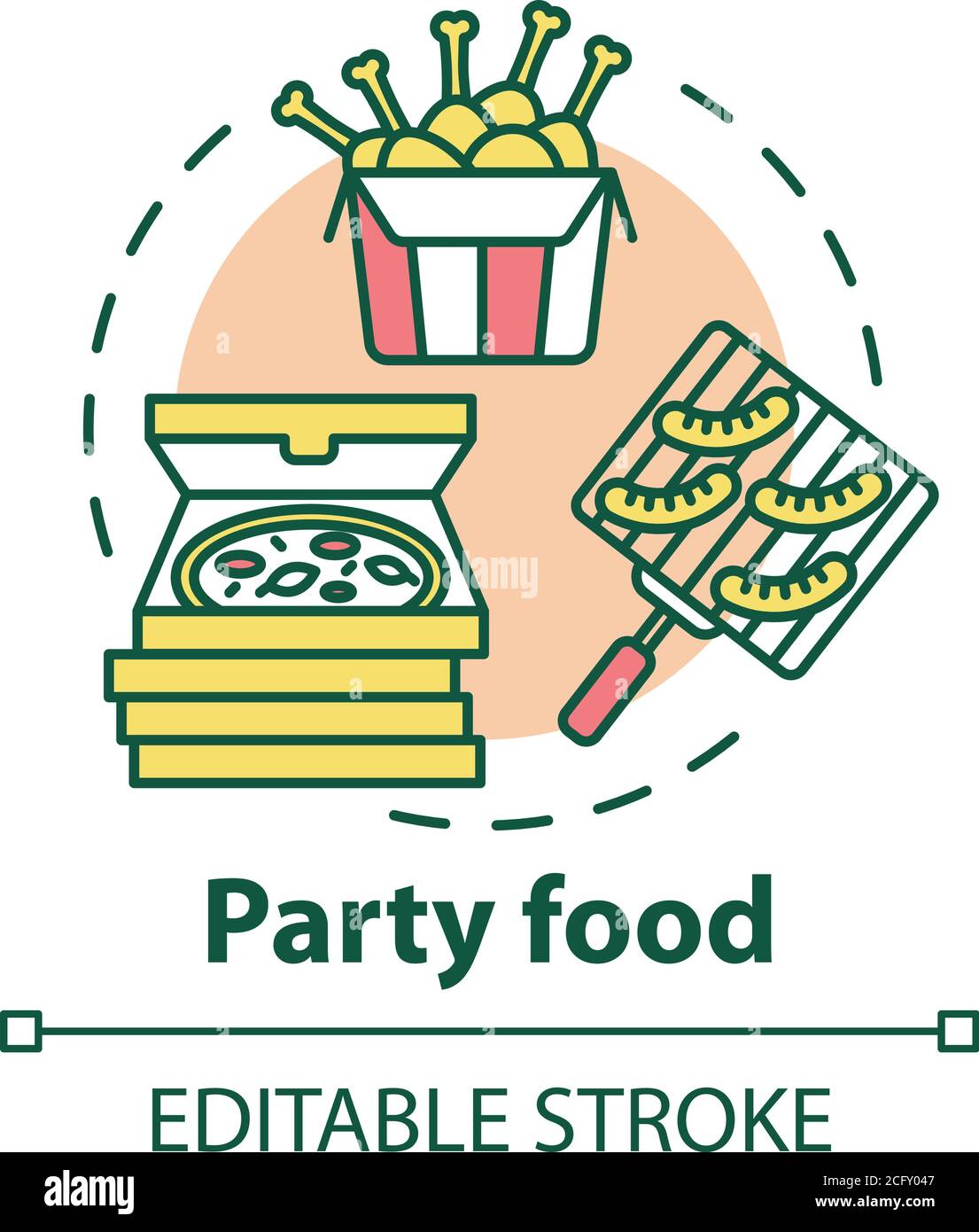 Party menu concept icon Stock Vector Image & Art - Alamy