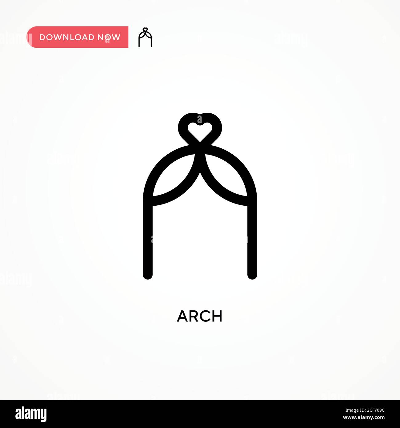 Arch Simple vector icon. Modern, simple flat vector illustration for ...