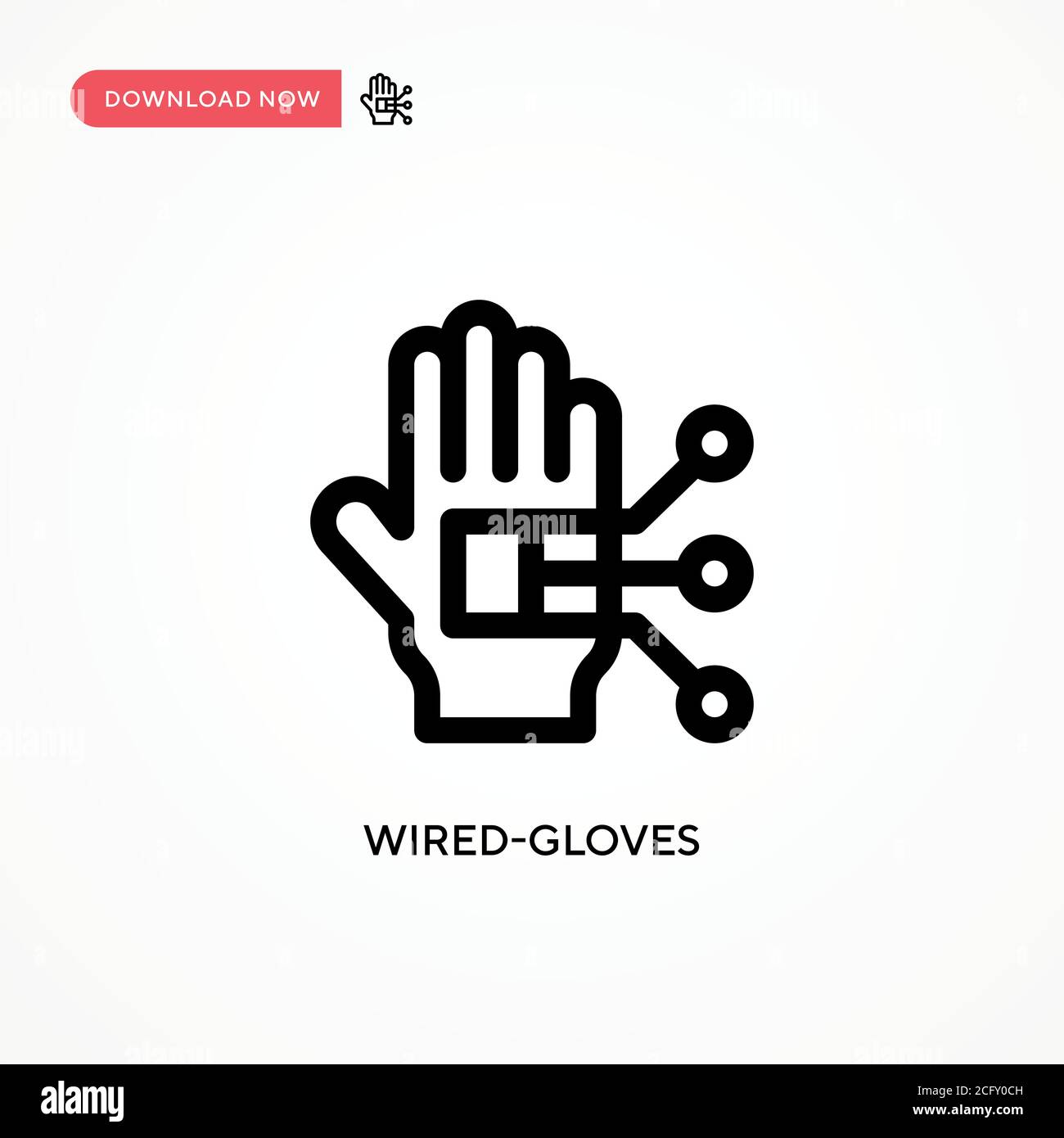 Wired gloves vector vectors hi-res stock photography and images - Alamy
