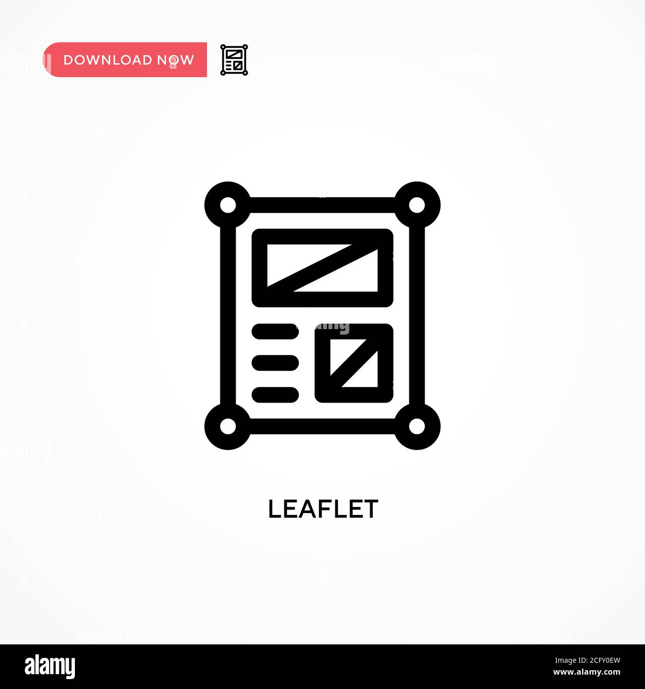 Leaflet Simple vector icon. Modern, simple flat vector illustration for ...