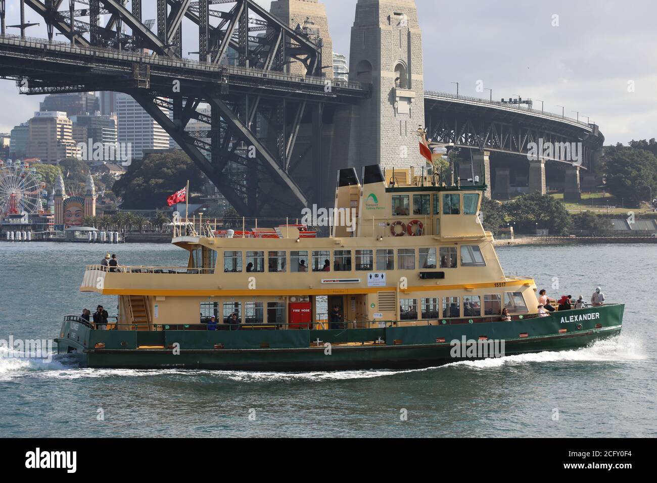 Ferry ‘Alexander’ in front to the Sydney Harbour Bridge Stock Photo - Alamy