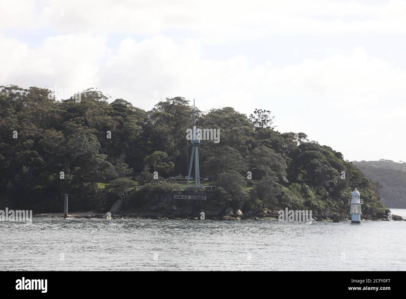 The foremast of the cruiser HMAS Sydney, renowned for taking part in ...