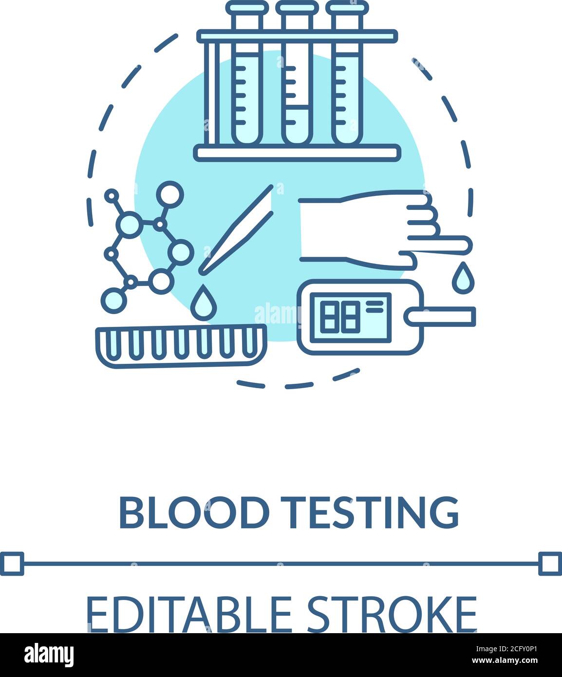 Blood testing concept icon Stock Vector Image & Art - Alamy