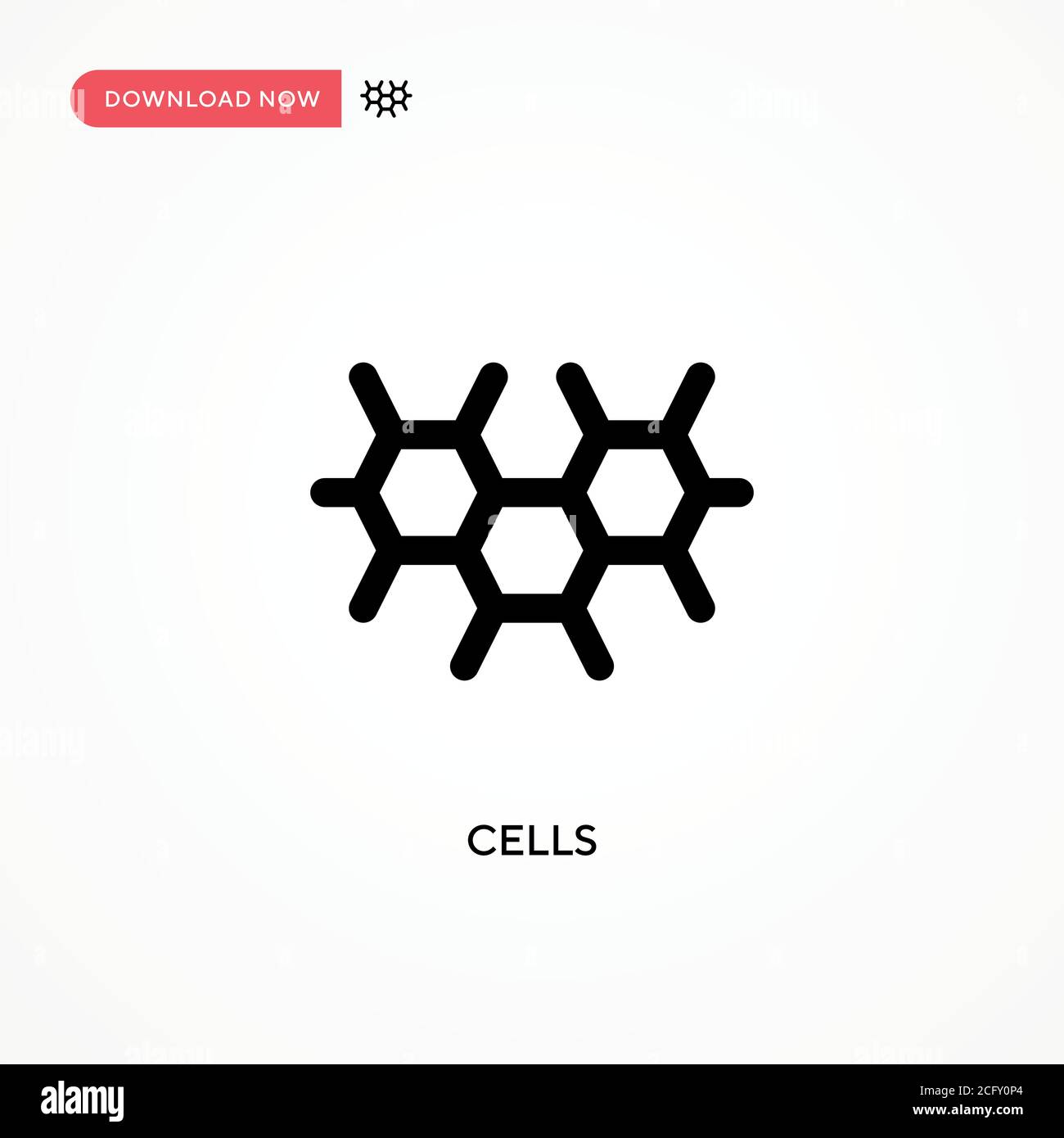Cells Simple vector icon. Modern, simple flat vector illustration for ...
