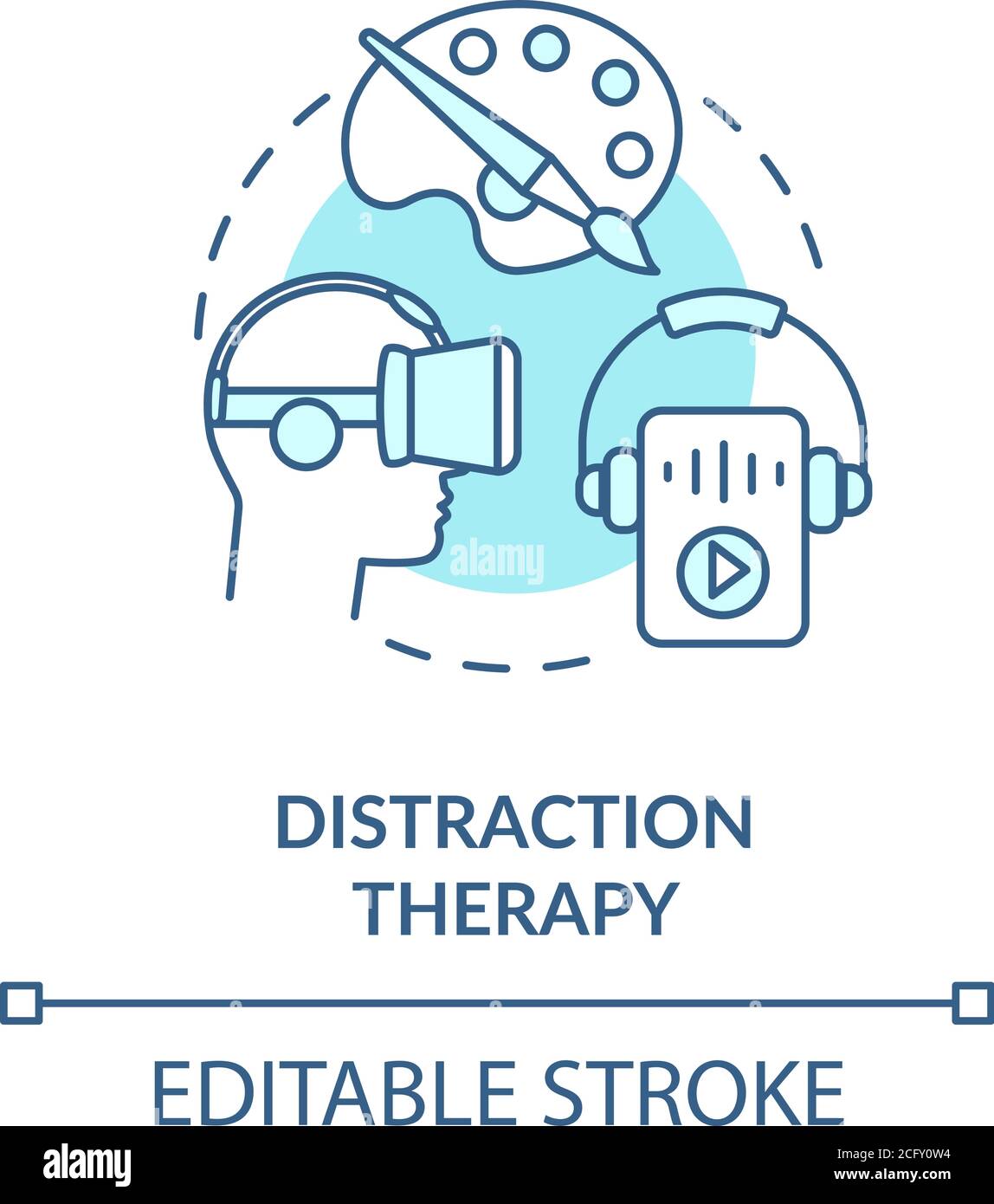 Distraction therapy concept icon Stock Vector Image & Art - Alamy