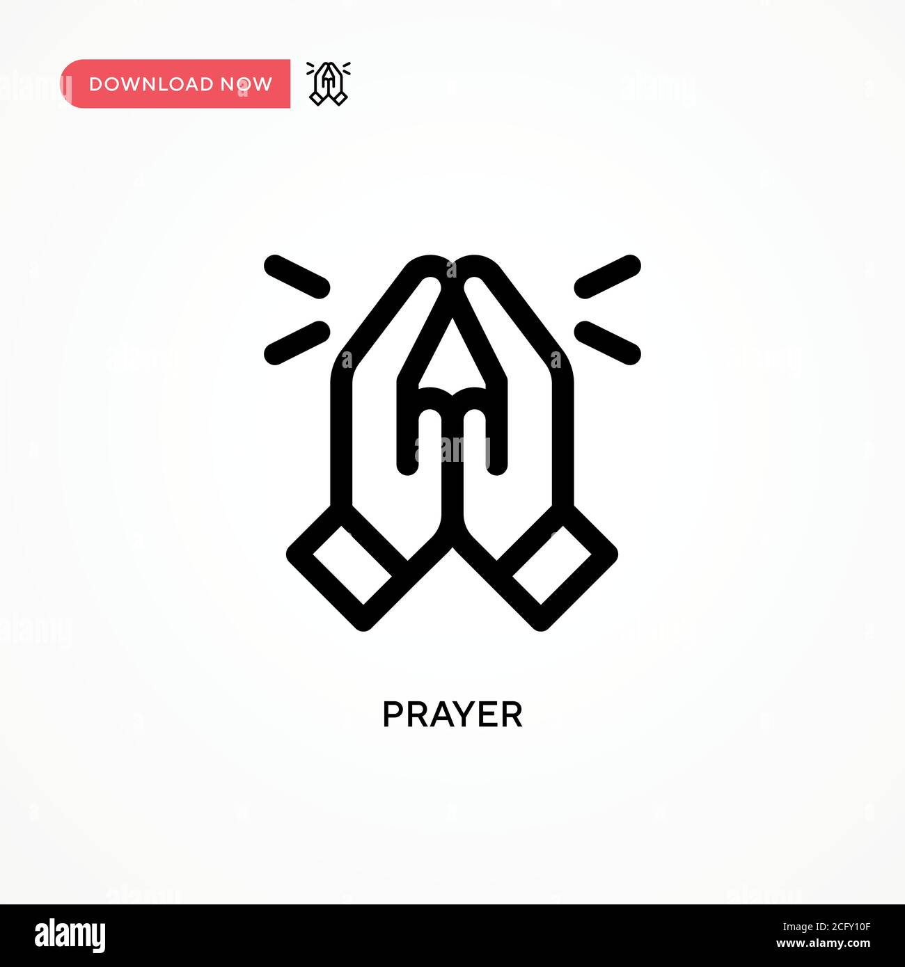 Prayer Simple vector icon. Modern, simple flat vector illustration for ...