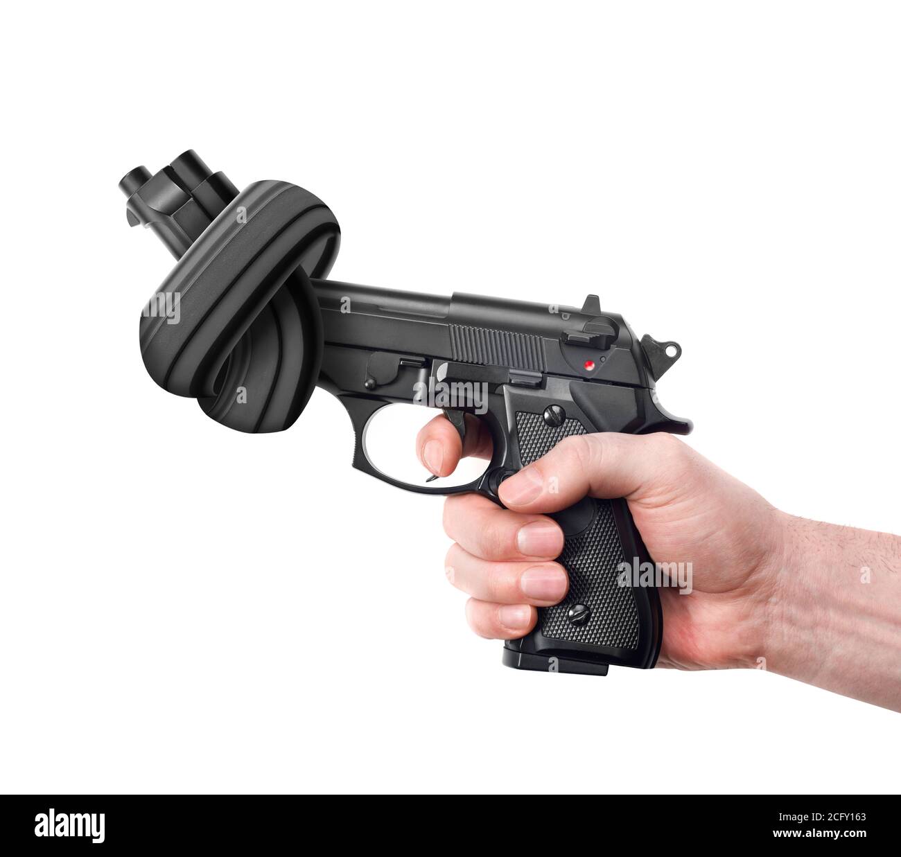 Handgun with knot Stock Photo - Alamy