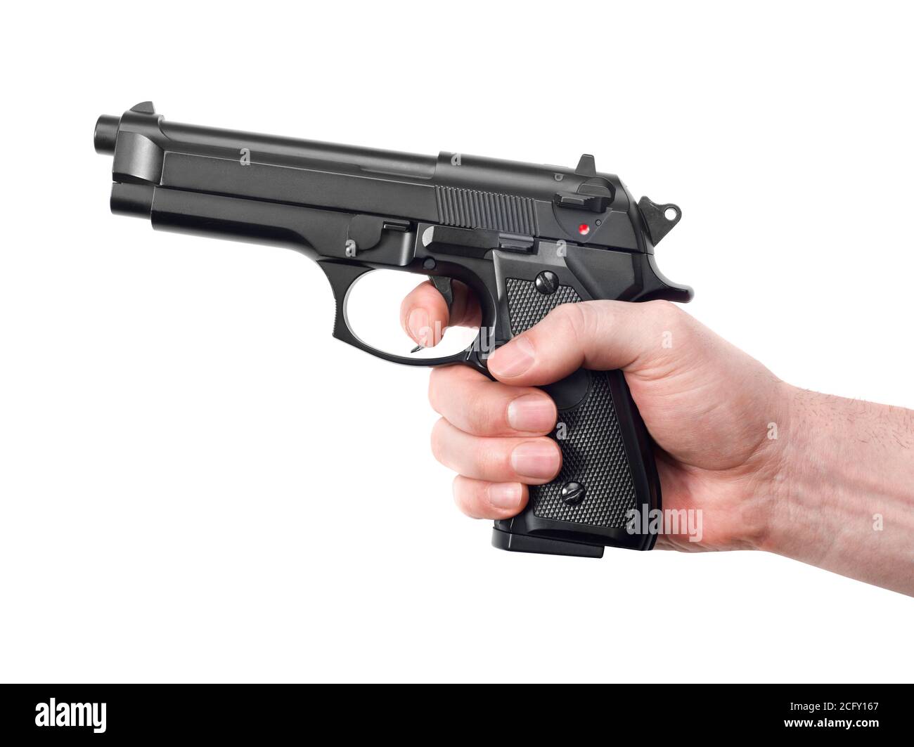 Hand with gun Stock Photo - Alamy