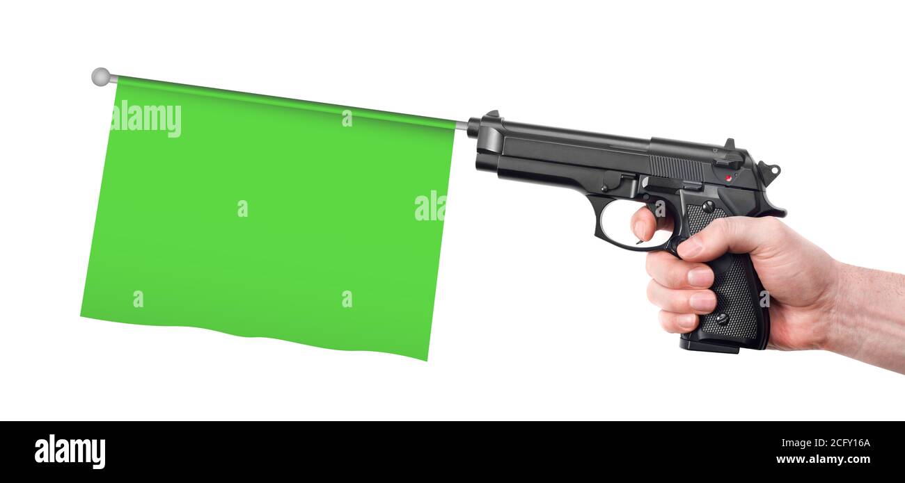 Hand gun with flag Stock Photo - Alamy