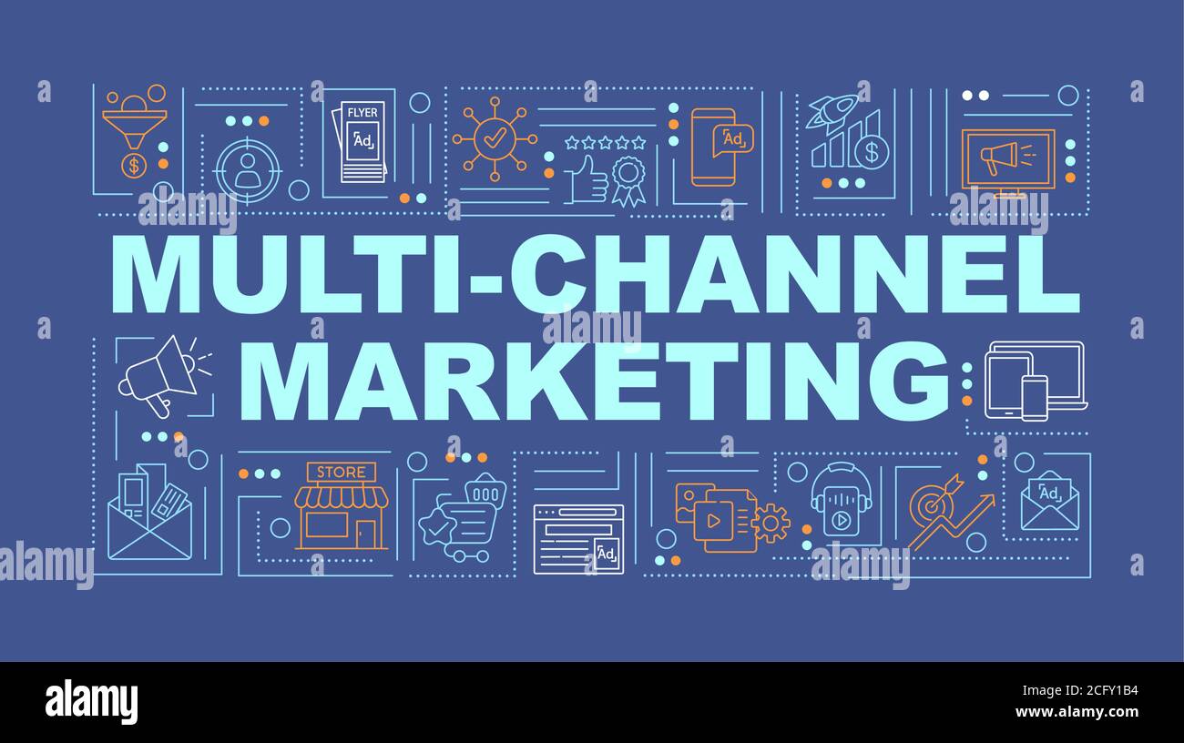 Multi-channel marketing word concepts banner Stock Vector Image & Art ...