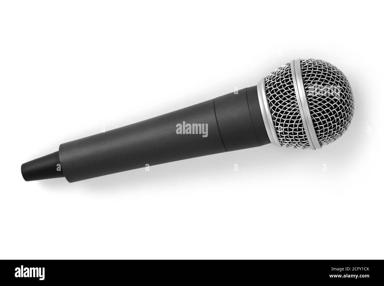 Wireless microphone on white background Stock Photo - Alamy