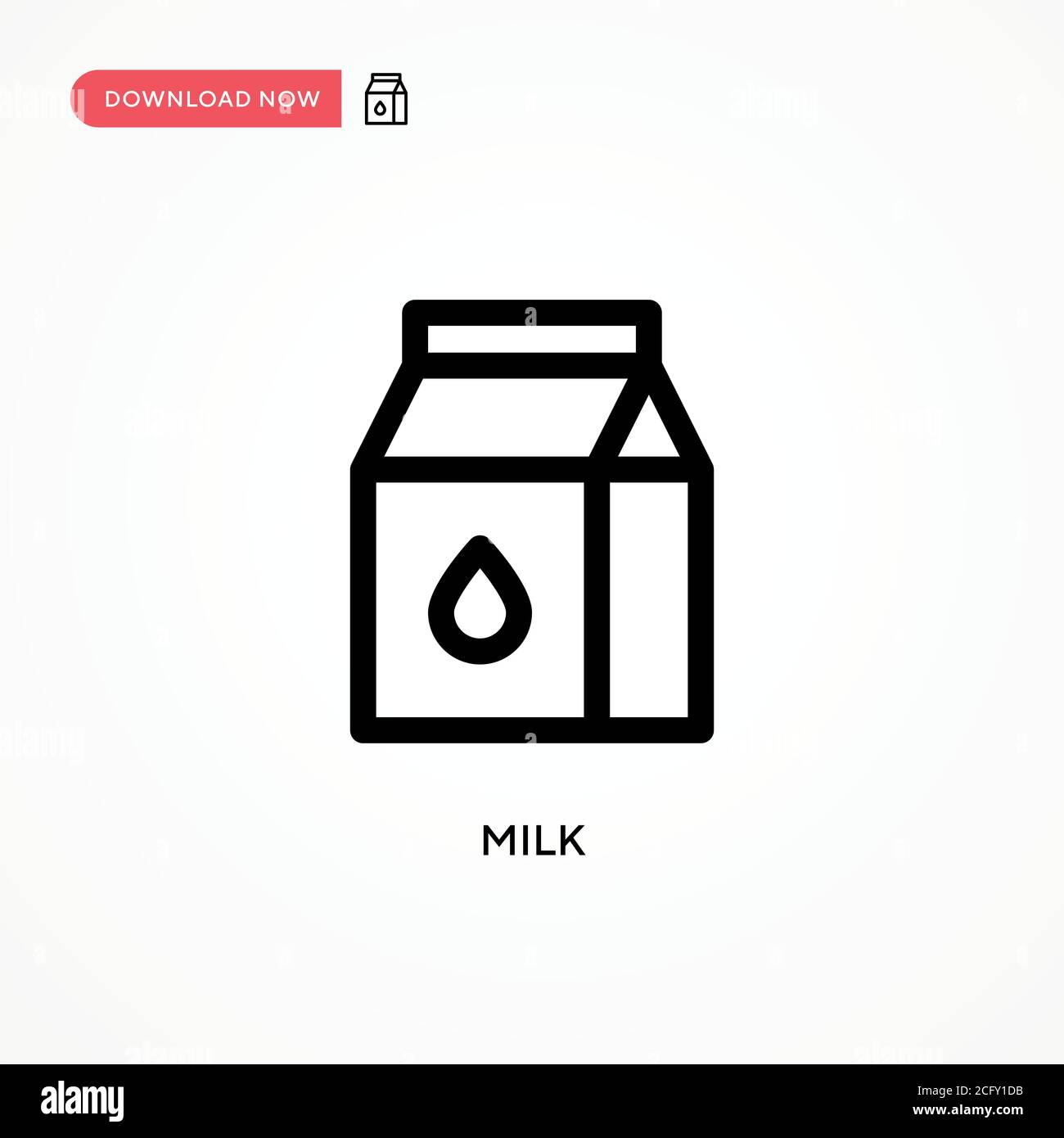 Milk Simple vector icon. Modern, simple flat vector illustration for ...