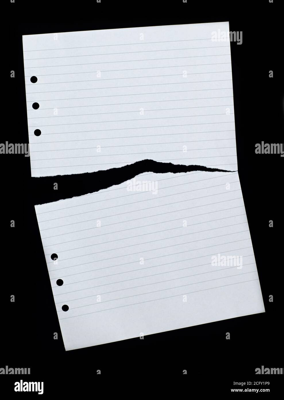 Notepad torn page Stock Photo - Alamy