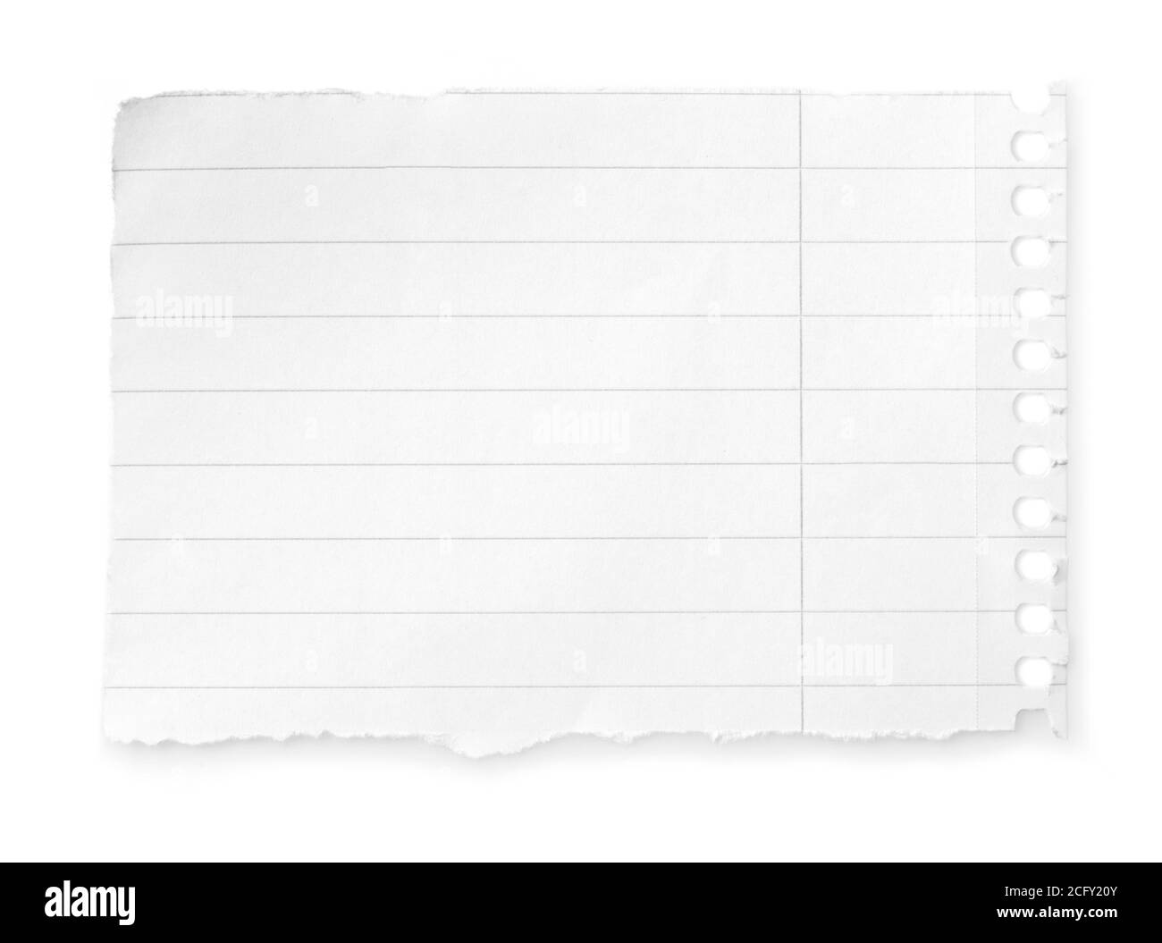 Notepad torn page Stock Photo - Alamy