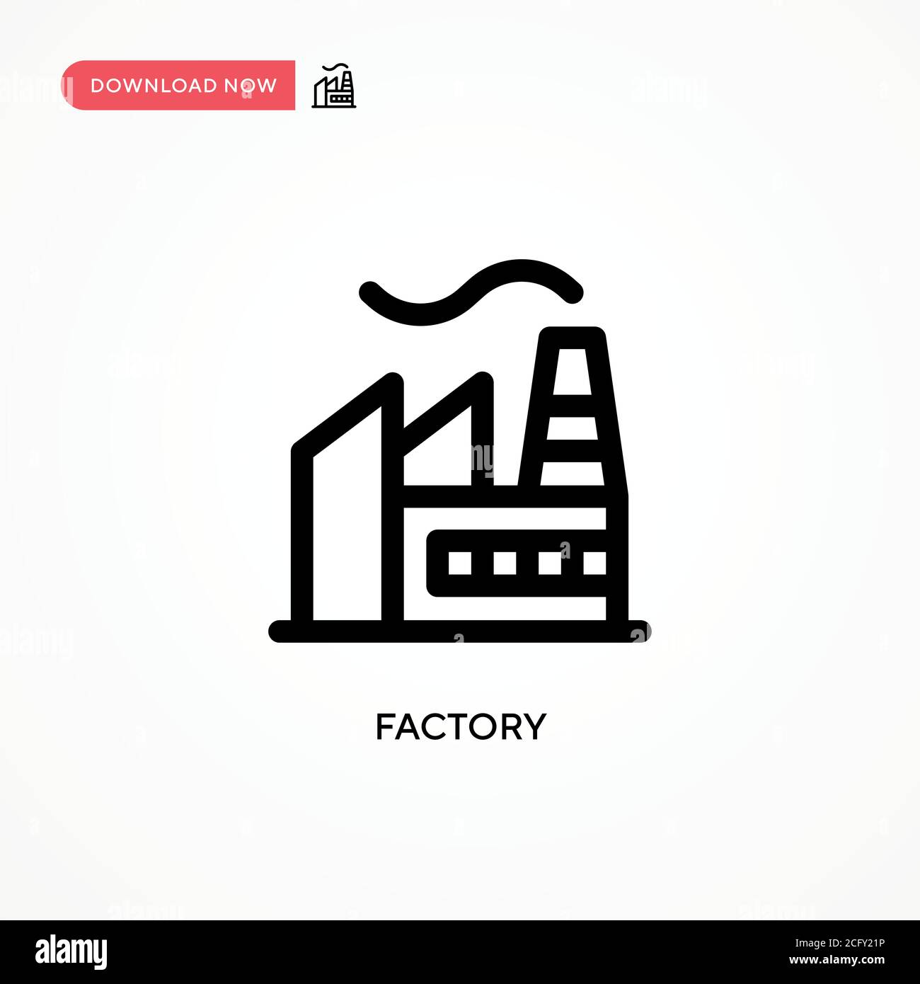 Factory Simple vector icon. Modern, simple flat vector illustration for ...