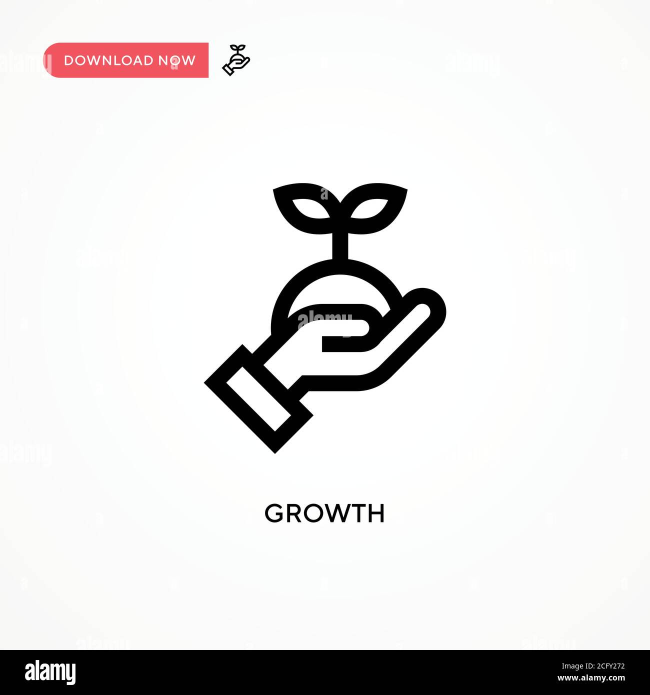 Growth Simple vector icon. Modern, simple flat vector illustration for ...