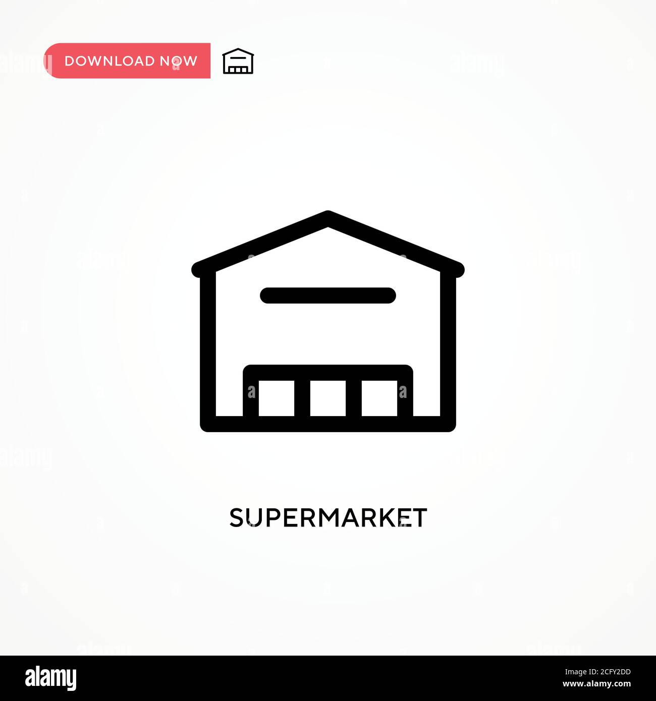Supermarket Simple vector icon. Modern, simple flat vector illustration ...