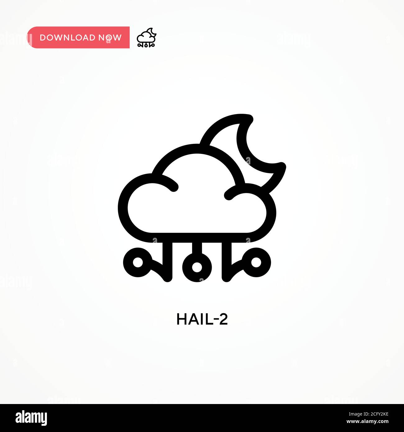Hail-2 Simple vector icon. Modern, simple flat vector illustration for ...