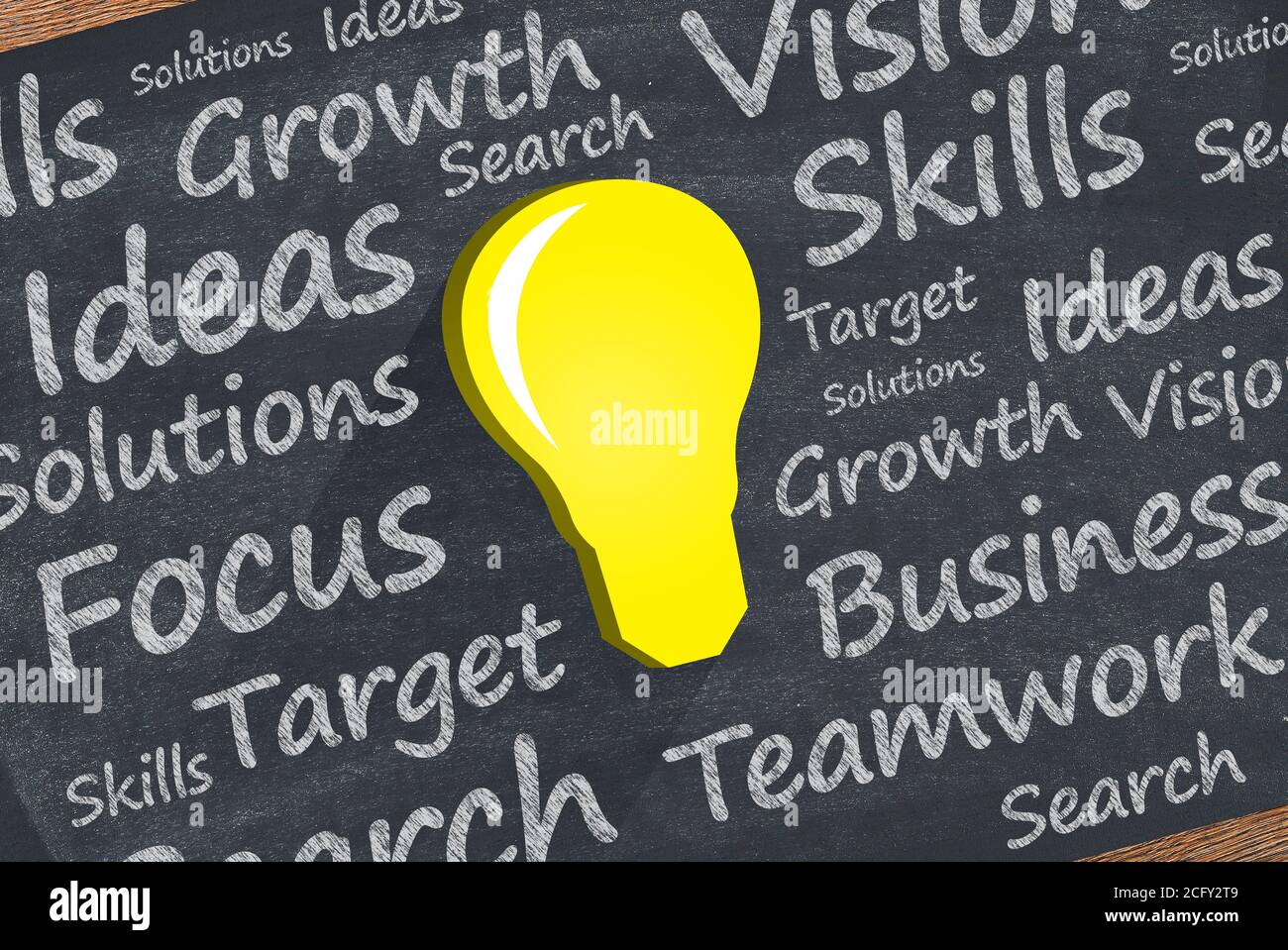 Light bulb over business concept Stock Photo - Alamy