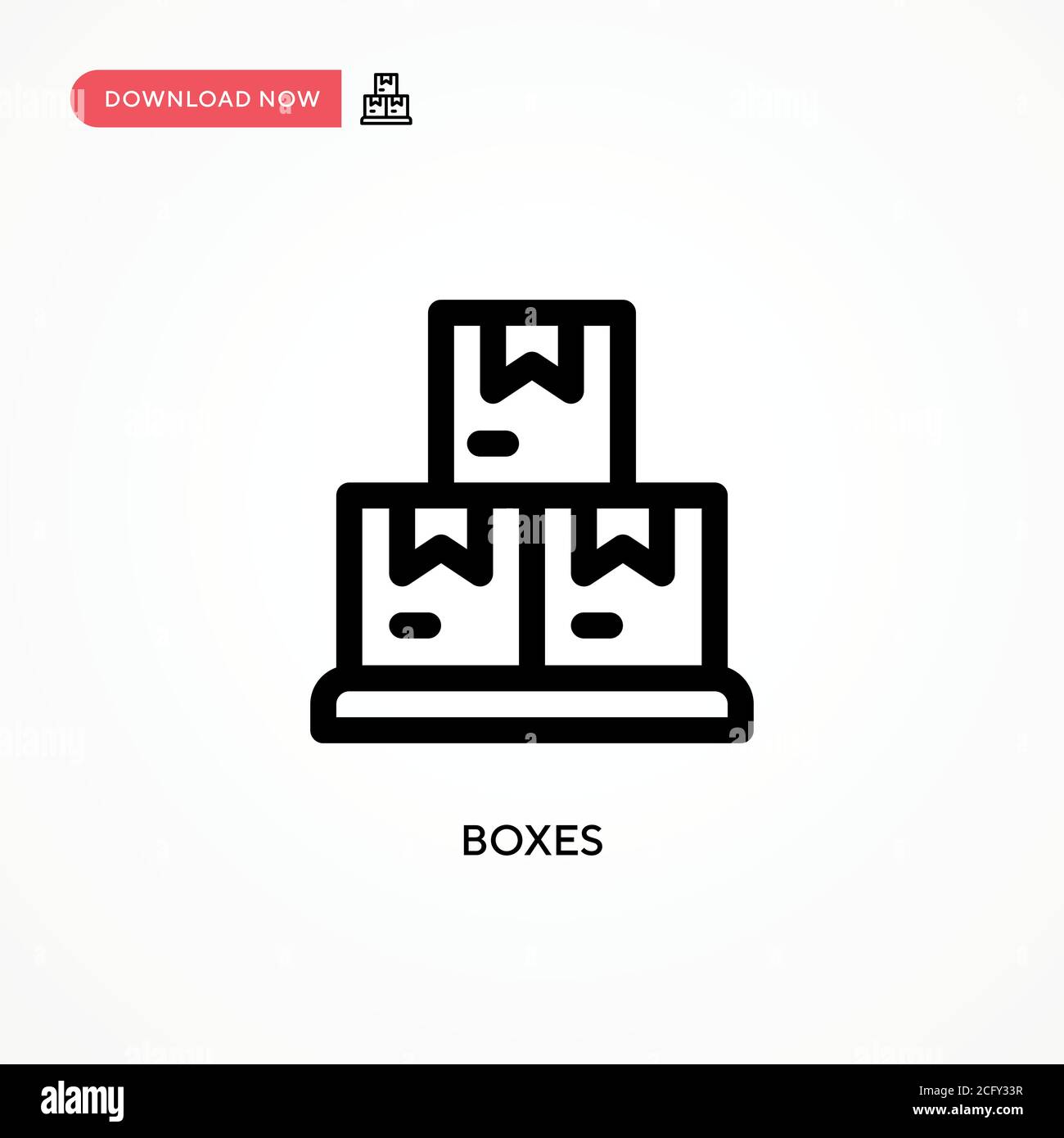 Boxes Simple vector icon. Modern, simple flat vector illustration for ...