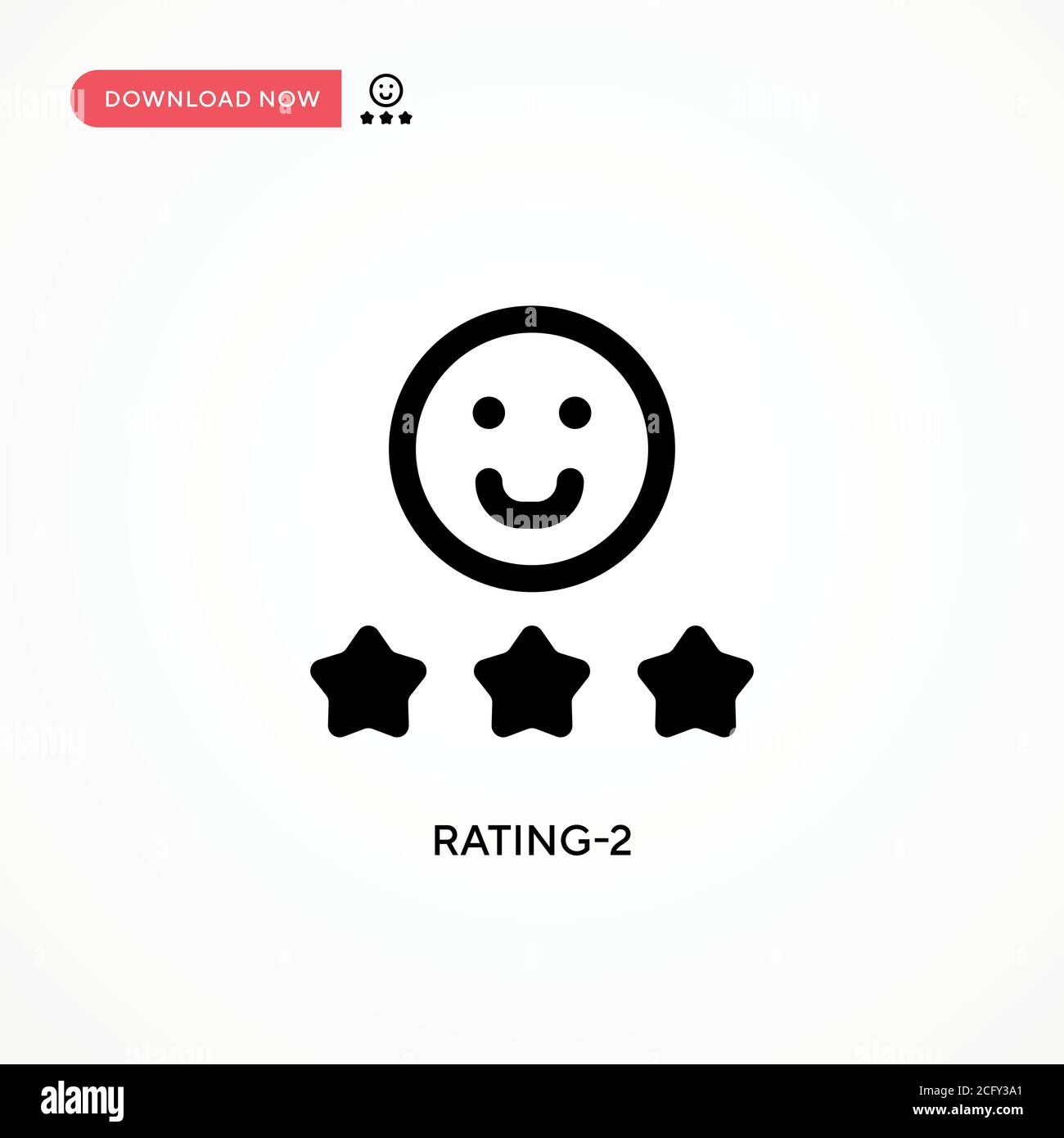 Rating-2 Simple vector icon. Modern, simple flat vector illustration ...