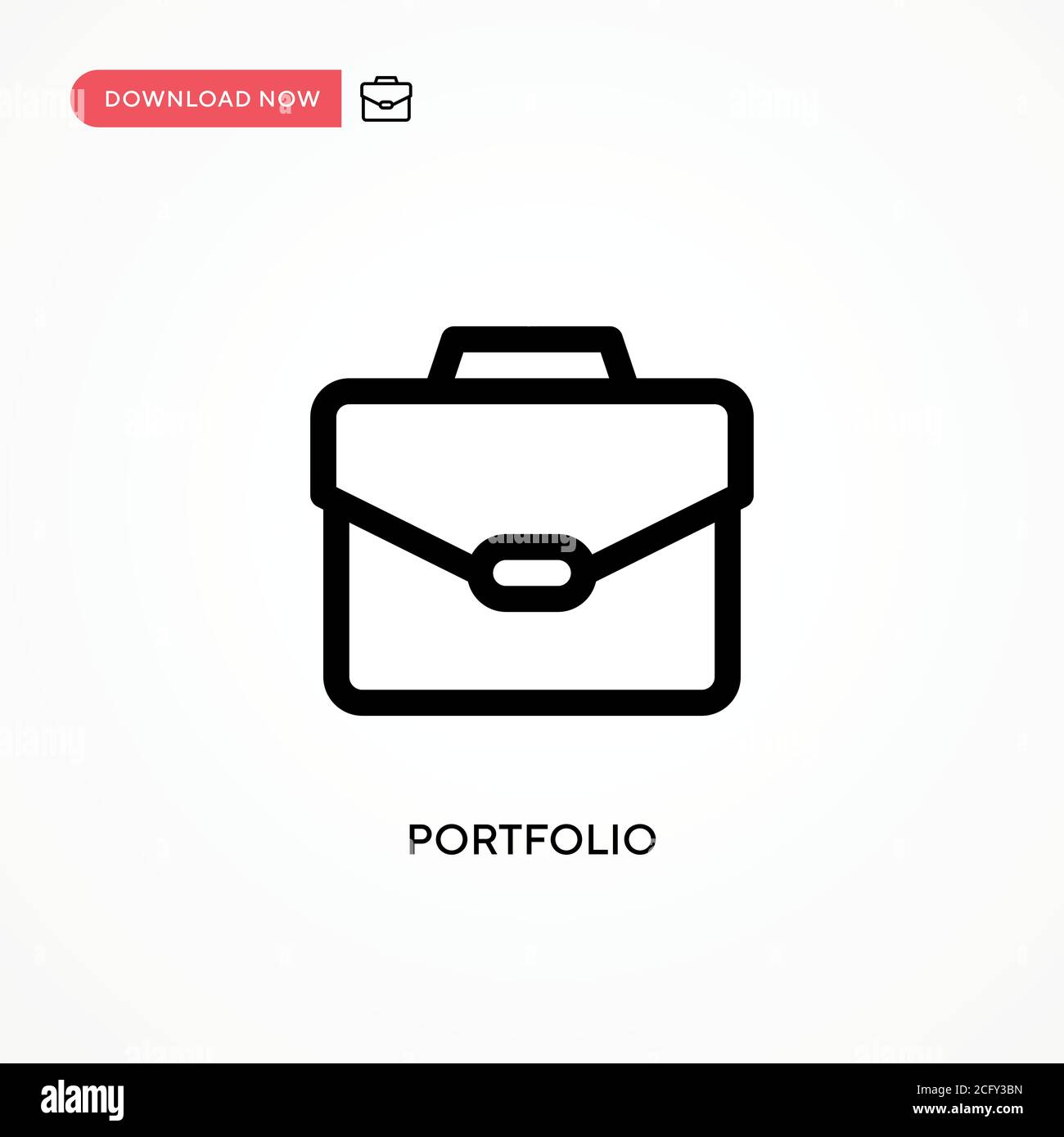 Portfolio Simple vector icon. Modern, simple flat vector illustration ...