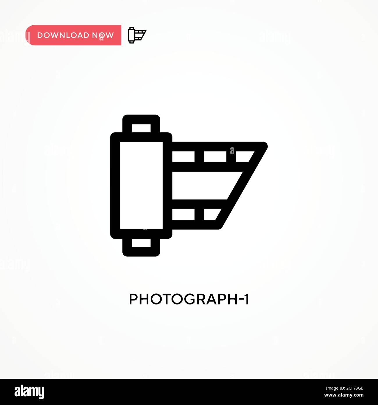 Photograph-1 Simple vector icon. Modern, simple flat vector ...