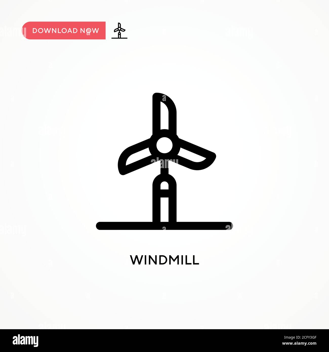 Windmill Simple vector icon. Modern, simple flat vector illustration ...