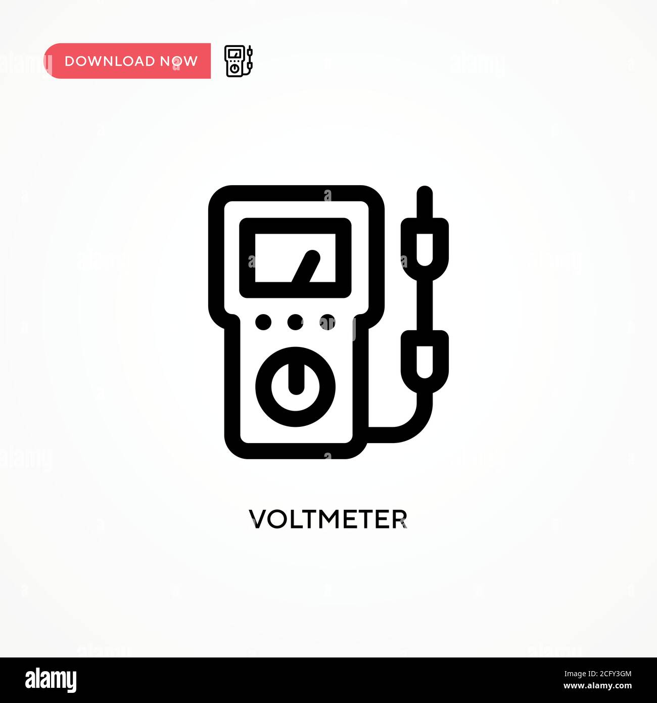 Voltmeter Simple vector icon. Modern, simple flat vector illustration ...