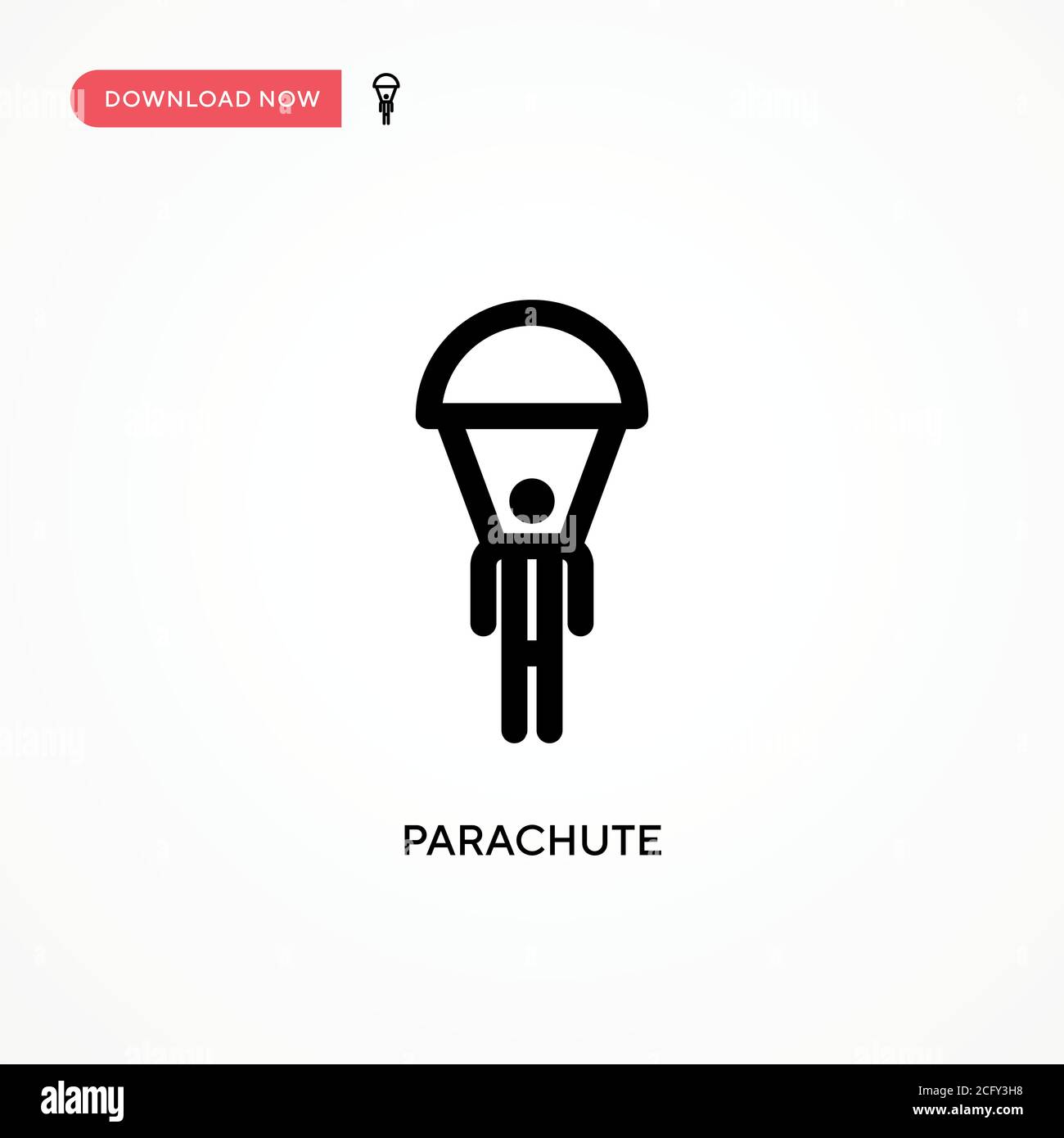 Parachute Simple vector icon. Modern, simple flat vector illustration ...