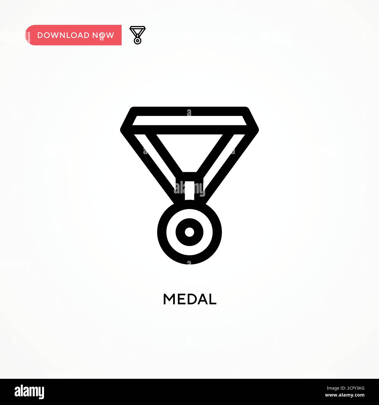 Medal Simple vector icon. Modern, simple flat vector illustration for ...