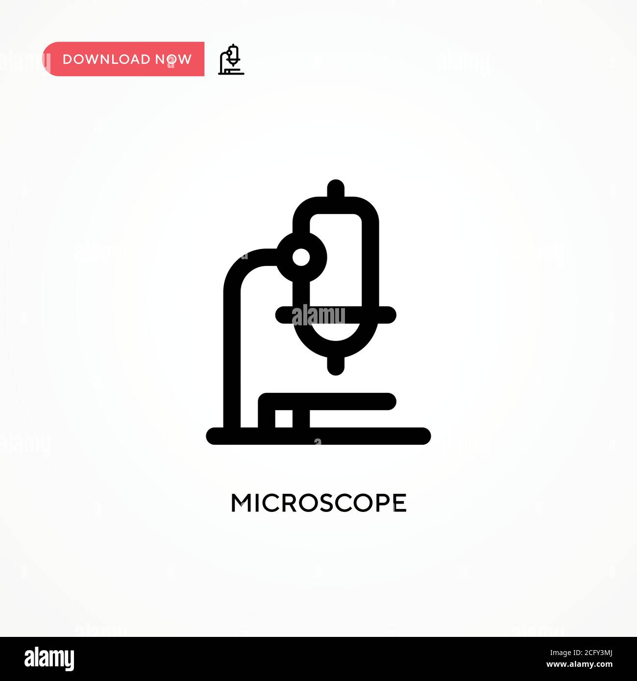 Microscope Simple vector icon. Modern, simple flat vector illustration ...