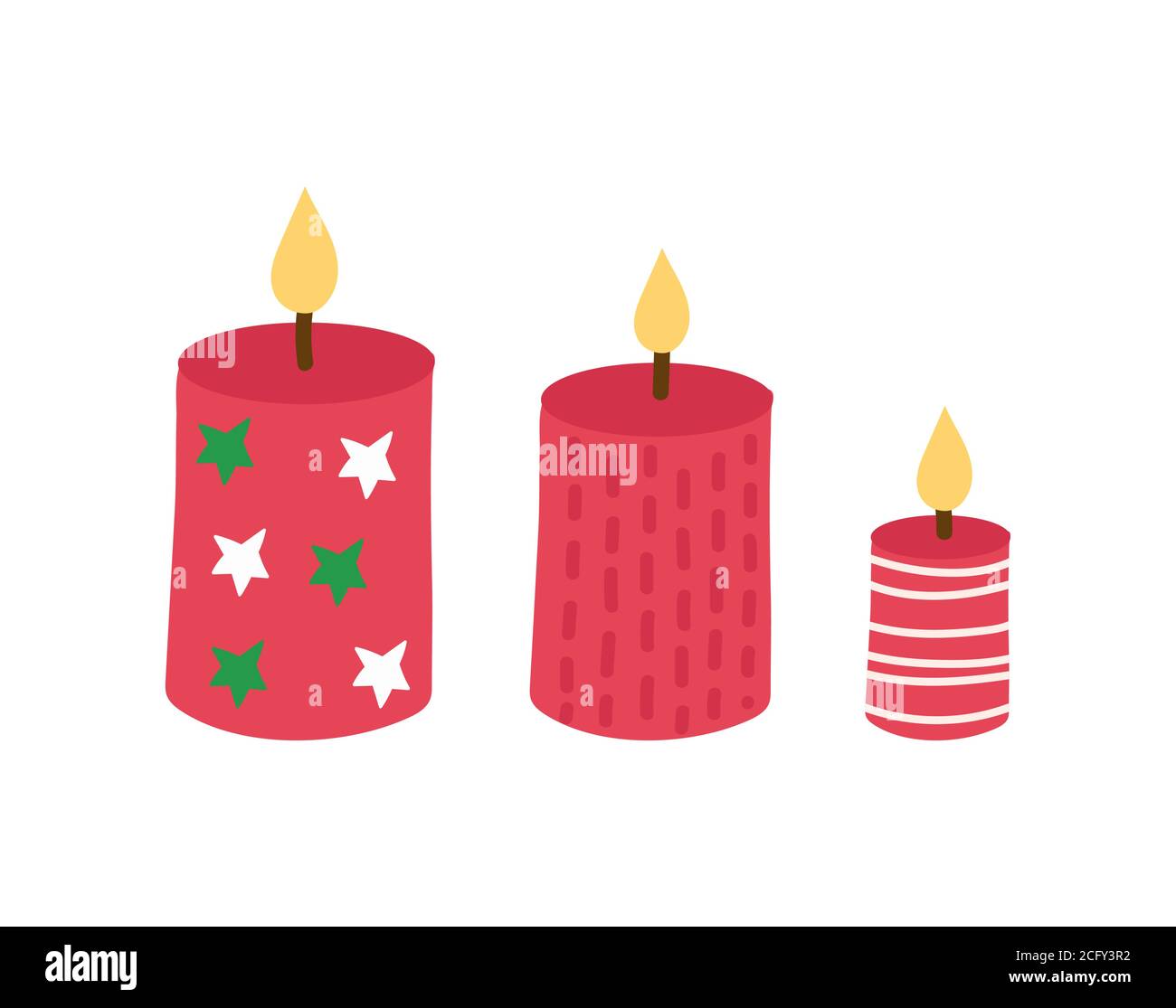 Red advent candles on Stock Vector Images - Alamy