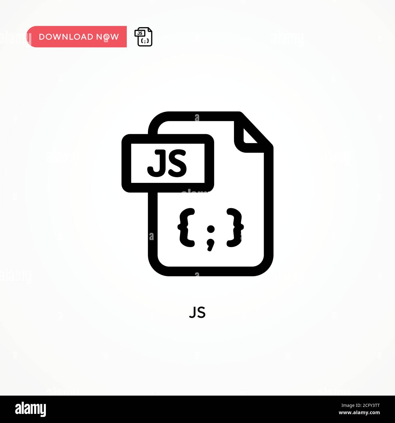 Js Simple vector icon. Modern, simple flat vector illustration for web ...