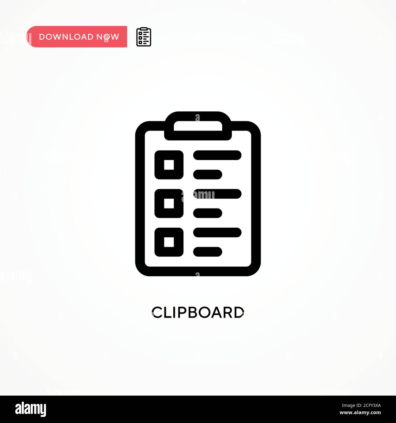 Clipboard Simple vector icon. Modern, simple flat vector illustration ...