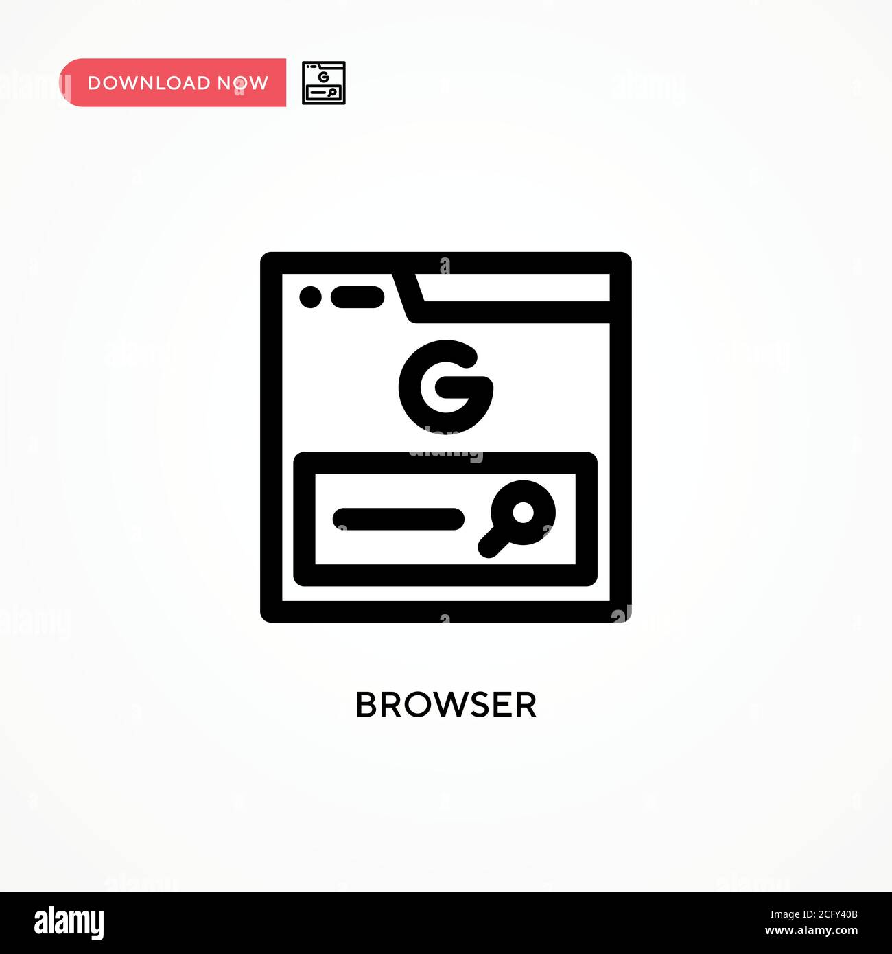 Browser Simple vector icon. Modern, simple flat vector illustration for ...