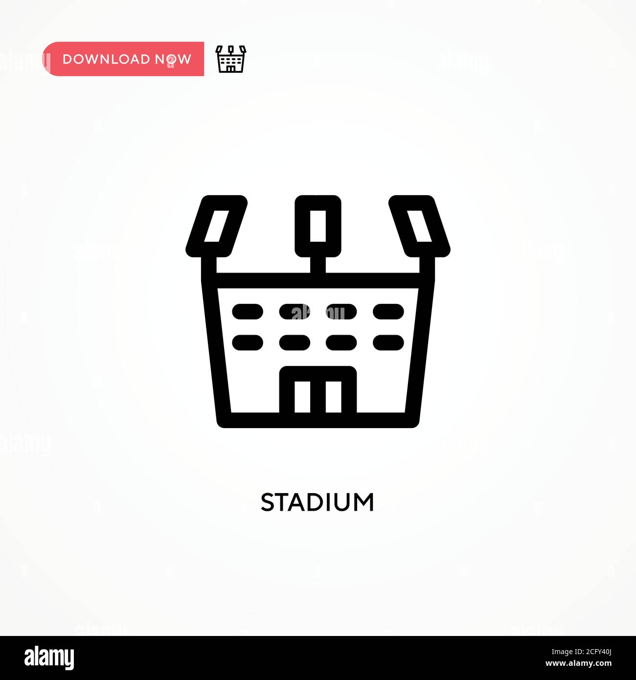 Stadium Simple vector icon. Modern, simple flat vector illustration for ...
