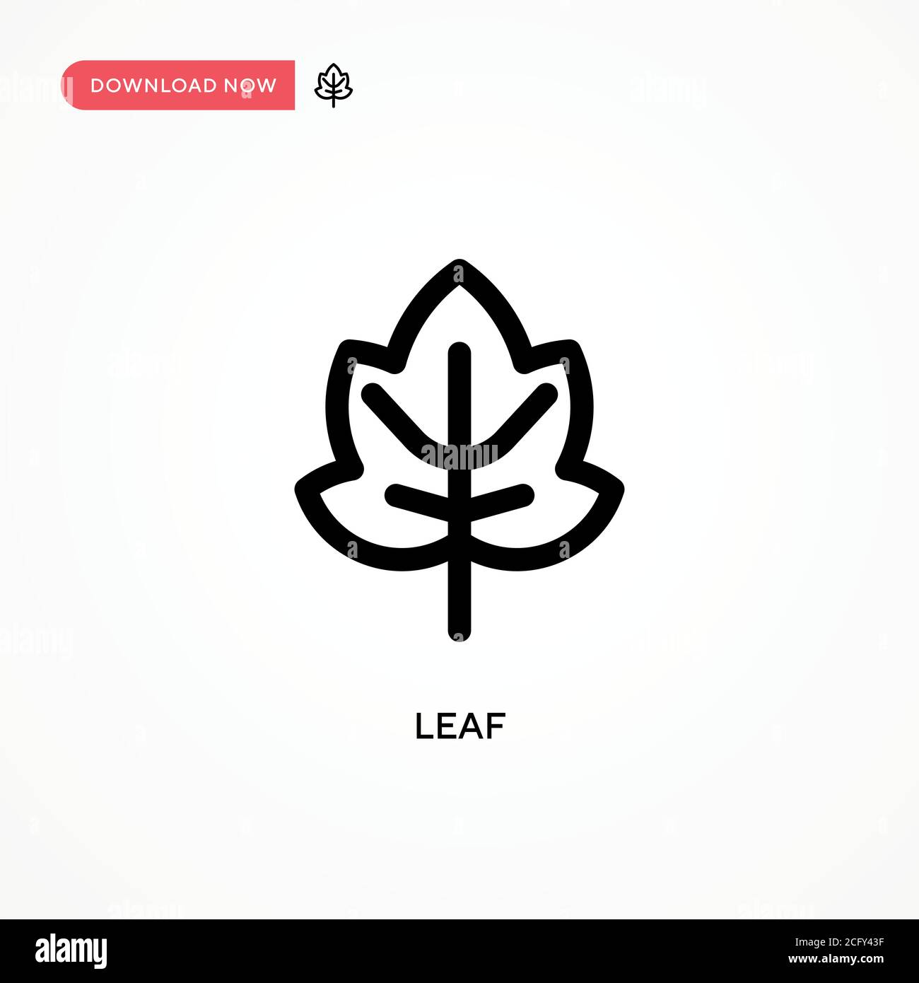 Leaf Simple vector icon. Modern, simple flat vector illustration for ...